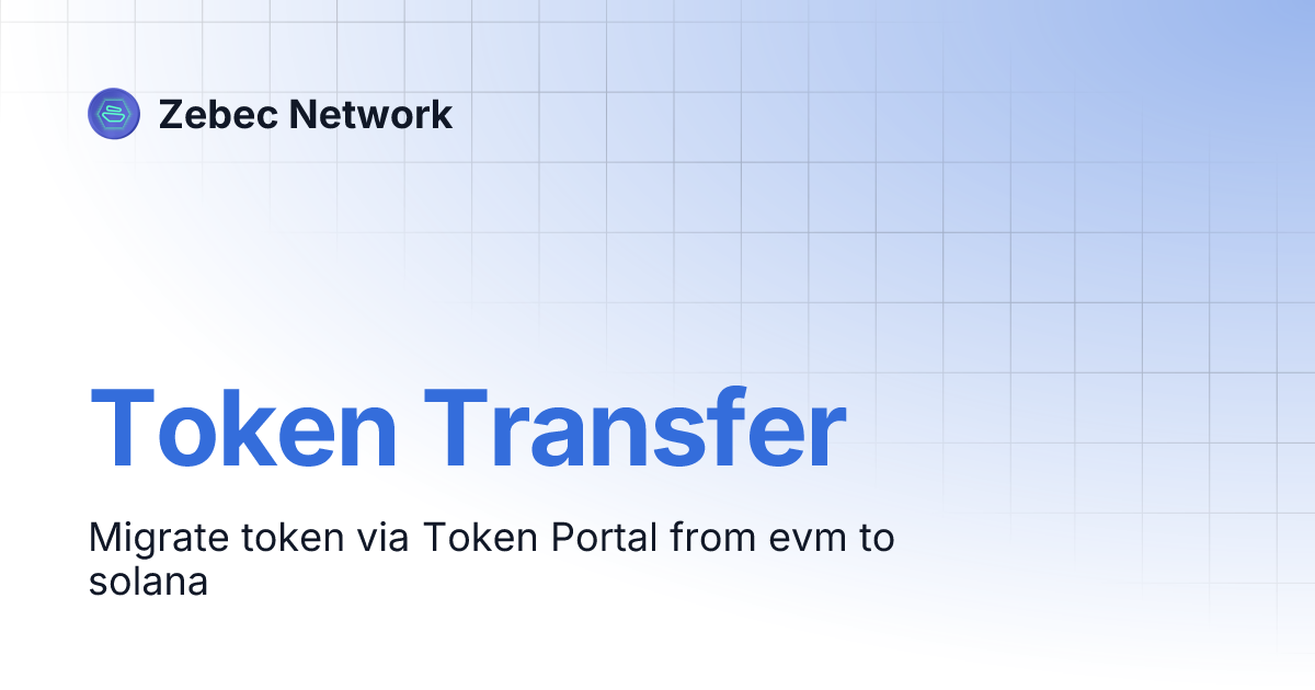 Token Transfer | Zebec Network